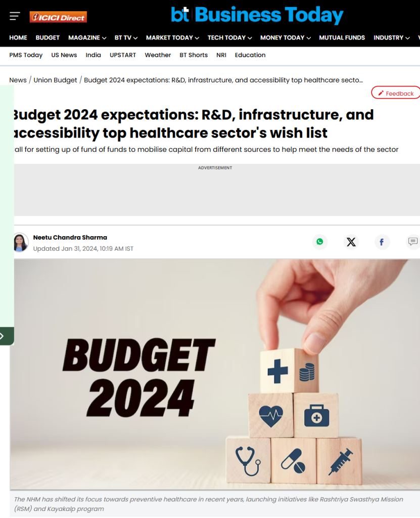 Pre Budget Expectations 2024: What’s on the health sector’s wishlist ...