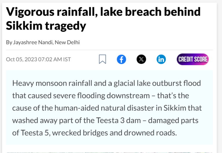 Heavy monsoon rainfall and a glacial lake outburst flood (GLOF), the ...